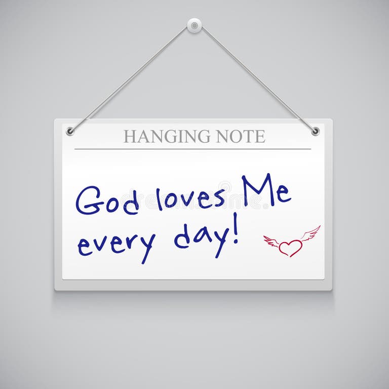 Hanging note board stock vector. Illustration of color - 35405030