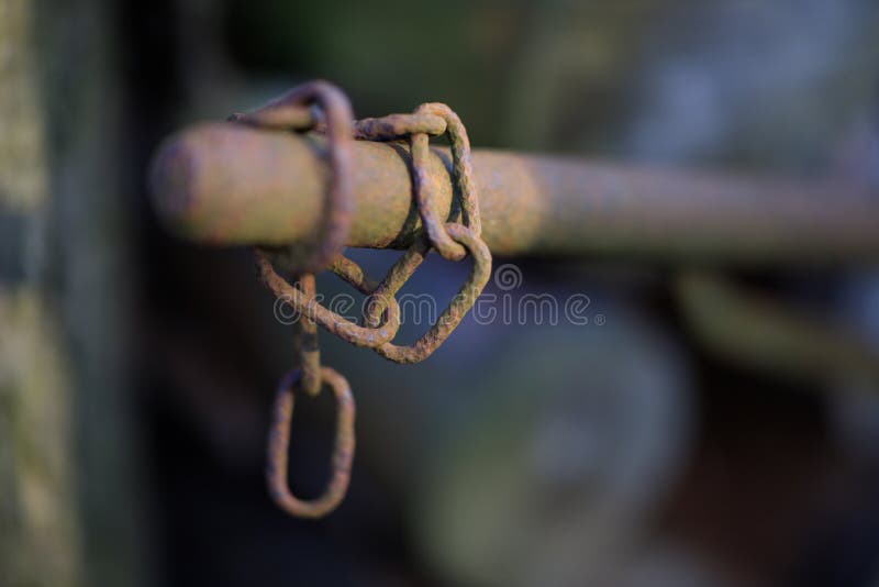 Old rusty chain link stock photo. Image of material - 110293180