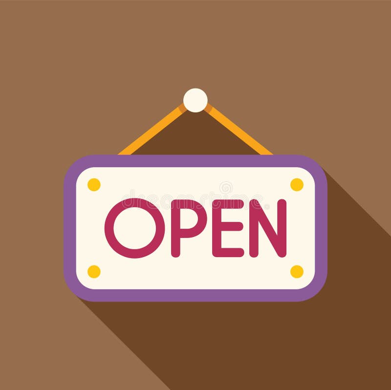 Hanging Open Sign Indicating Business is Open for Customers Stock ...