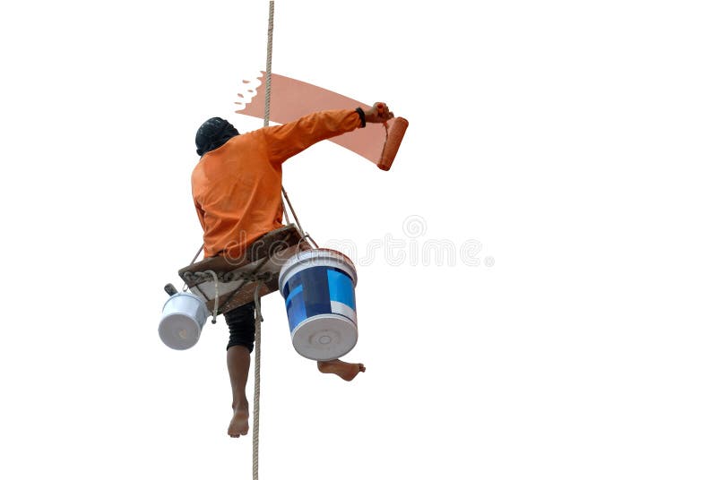 Hanging painter stock photo. Image of construction, outdoors - 52117370