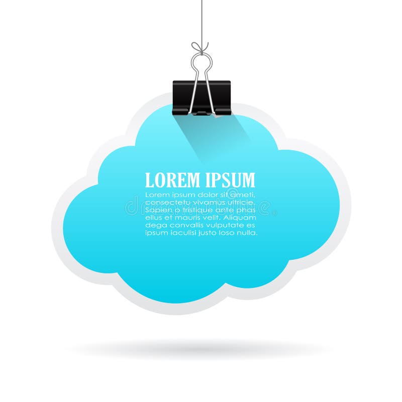 Hanging paper text cloud stock vector. Illustration of idea - 78373645