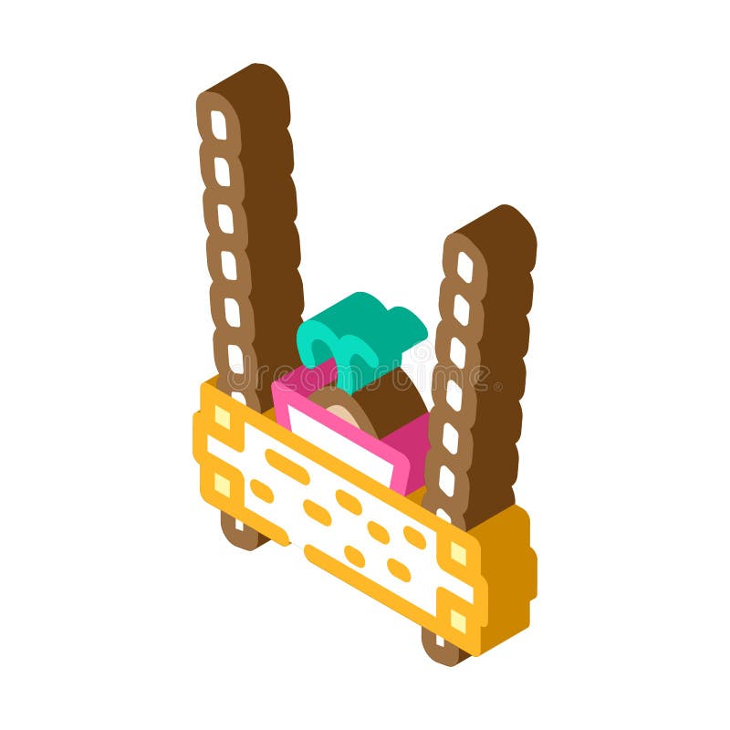 Hanging Planter Box Isometric Icon Vector Illustration Stock Vector ...