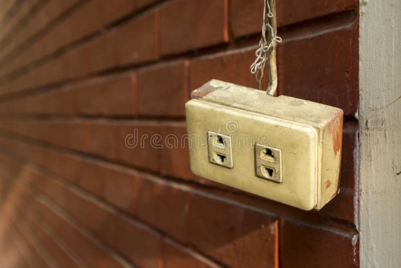 Hanging plug socket stock image. Image of detail, plug - 43598533