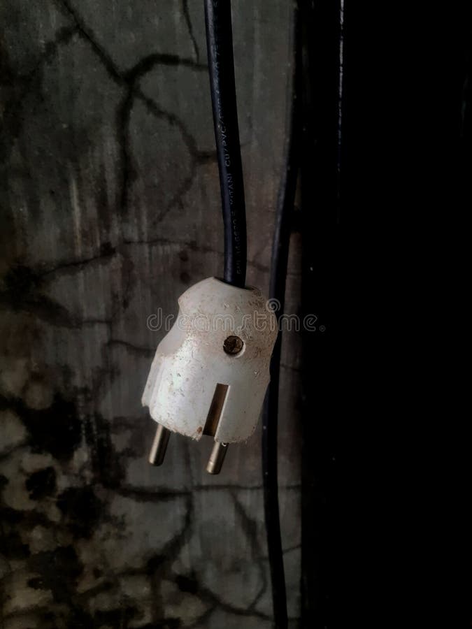 Hanging Plug Wire with a Dim Dark Concept Looks Aesthetic Stock Image ...
