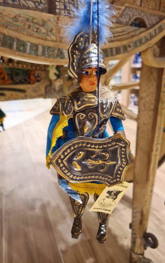 Puppet Hanging with Blue Strings Editorial Stock Image - Image of ...