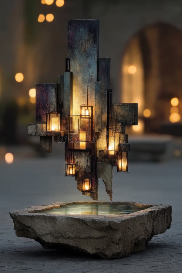 Hanging Relic of Bronze Geometry Stock Illustration - Illustration of ...