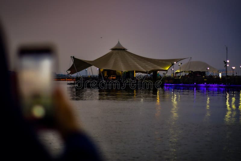 Hanging Restaurant on the Ancol Beach Bridge in the Afternoon ...