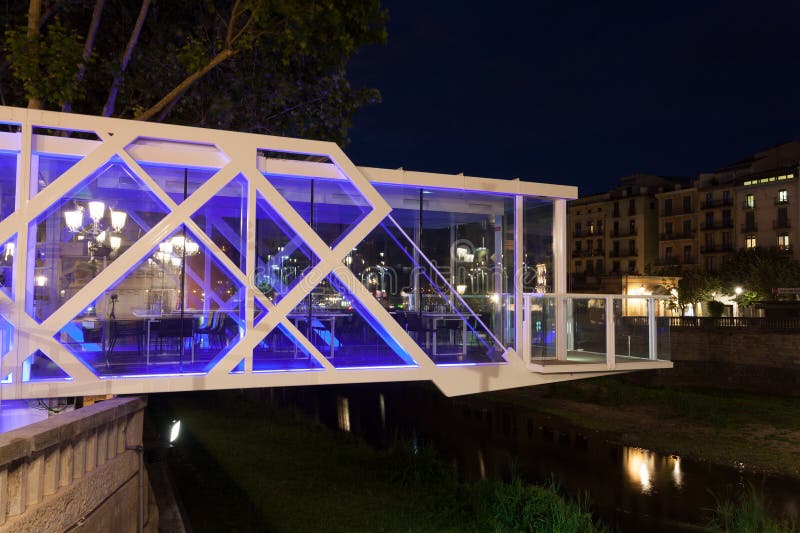 Hanging Restaurant in Girona, Spain Editorial Photo - Image of ...