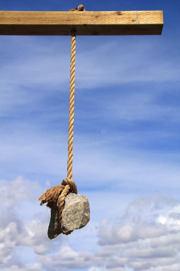 Hanging rock stock image. Image of brown, blue, hang - 53285167