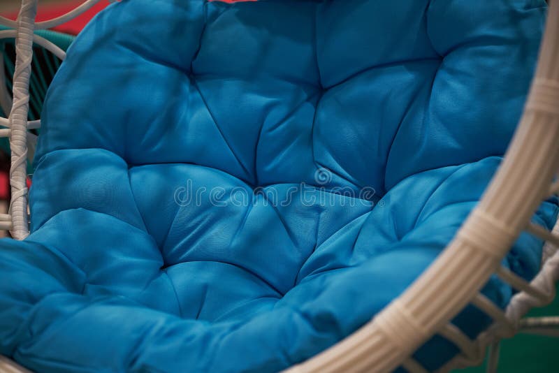 Hanging Rocking Chair. Wicker Chair Stock Image - Image of cotton ...