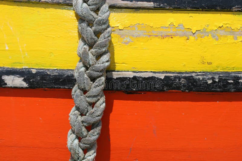 Old Rope and Fishing Net on Old Wood Board Stock Image - Image of paper ...
