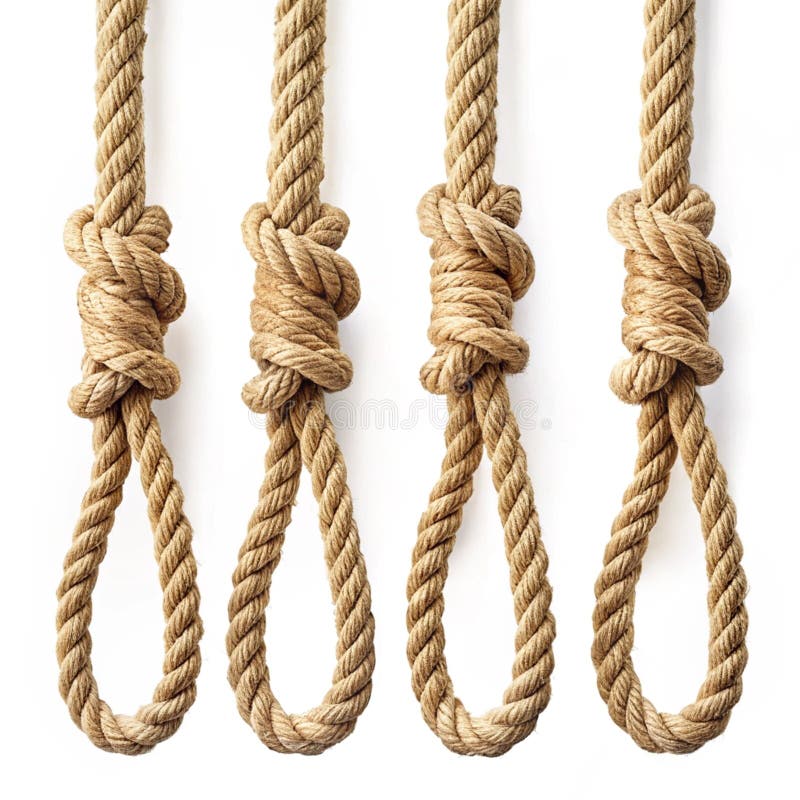 Hanging rope pieces stock illustration. Illustration of strings - 357819993