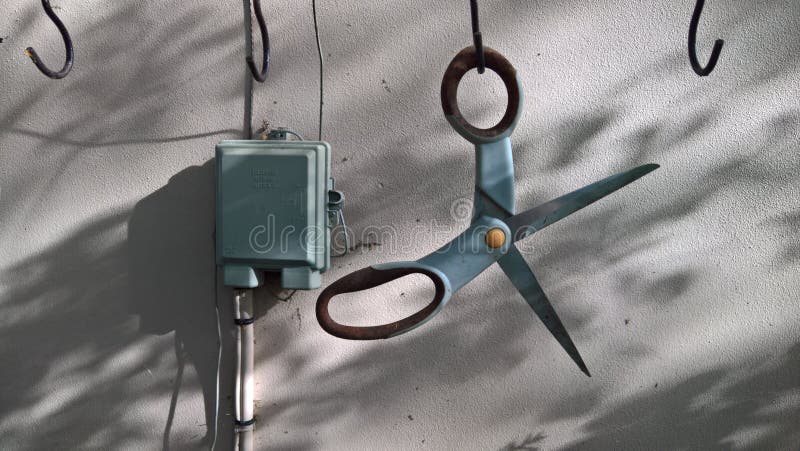 Hanging scissors stock image. Image of scissors, color - 11195981