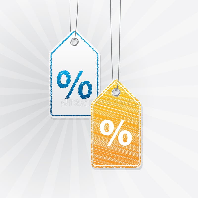 Discount Label Set with Counter Stock Vector - Illustration of color ...