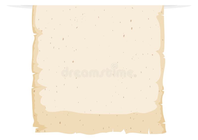 Hanging Scroll Template Over White Background, Vector Illustration ...