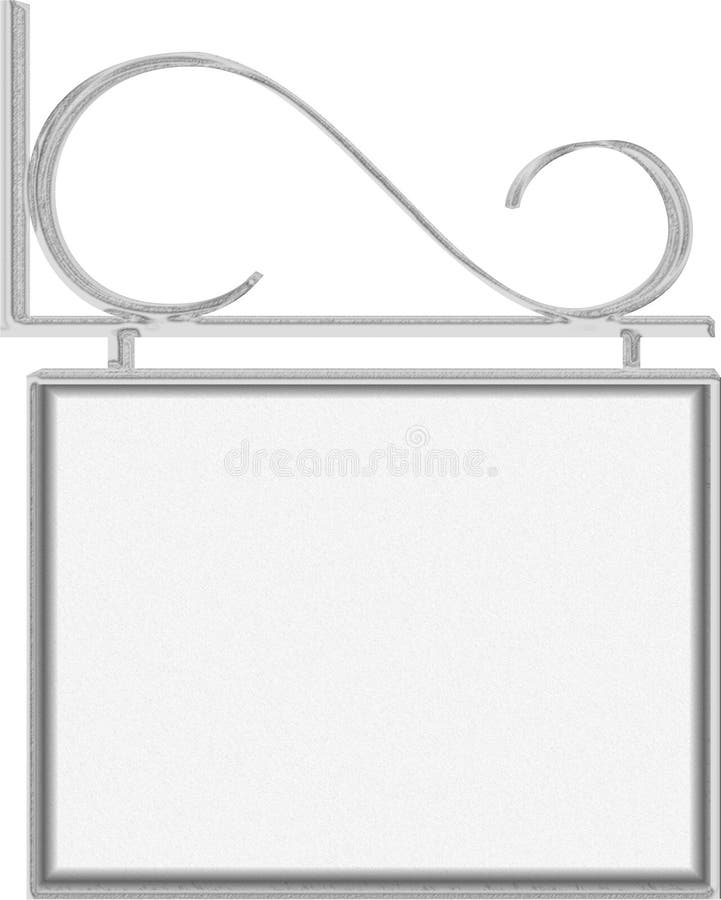 Hanging Sign with Frame for Text Stock Illustration - Illustration of ...
