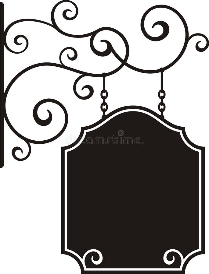 Hanging sign stock vector. Illustration of design, decorative - 7017351