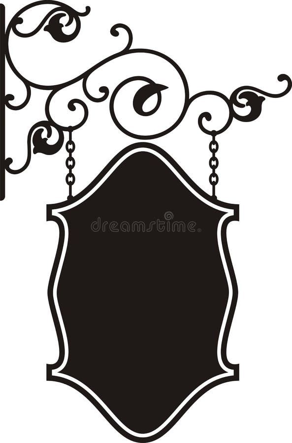 Hanging sign stock vector. Illustration of ornamental - 7017338