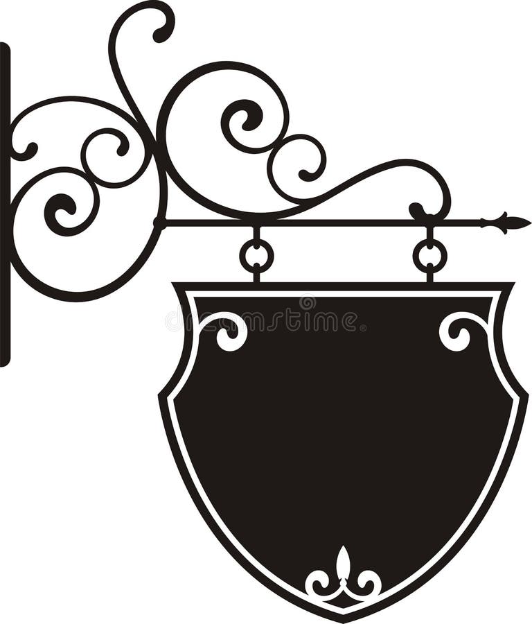 Hanging sign stock vector. Illustration of design, decorative - 7017351