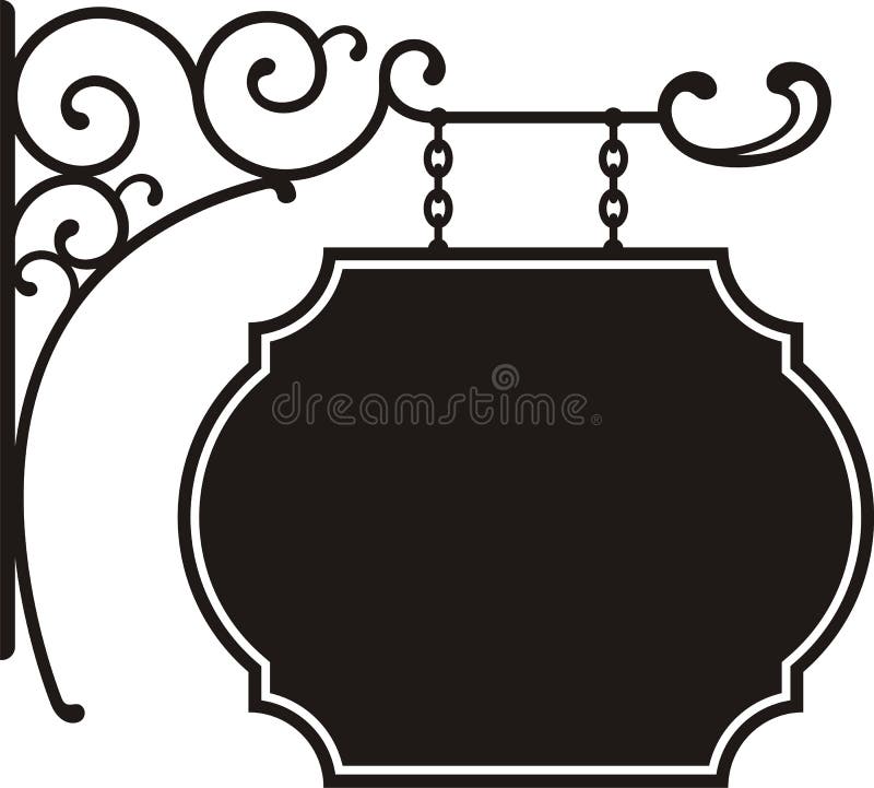 Hanging sign stock vector. Illustration of design, decorative - 7017351