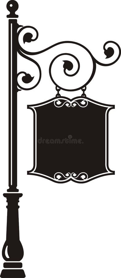 Hanging sign stock vector. Illustration of classic, decorative - 7017417