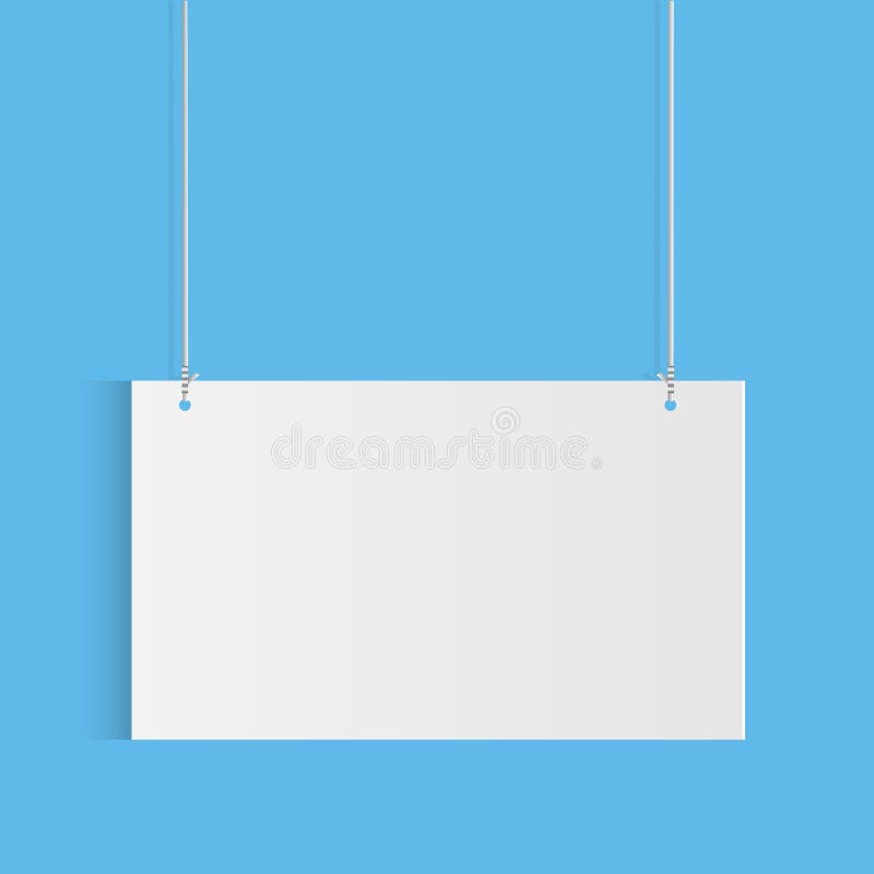 Hanging Sign with Frame for Text Stock Illustration - Illustration of ...
