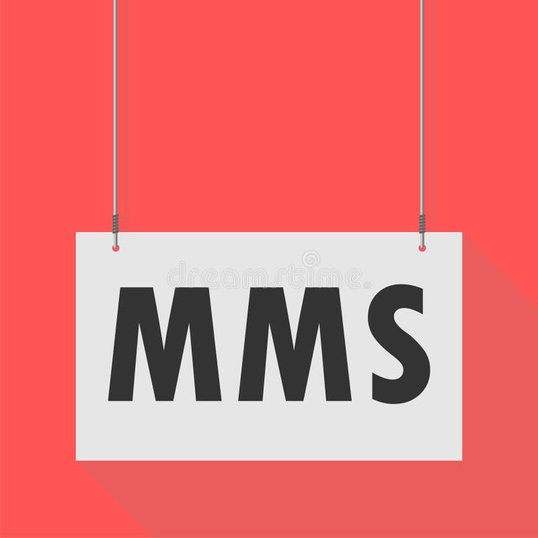 Hanging Sign mms stock vector. Illustration of media - 97315742