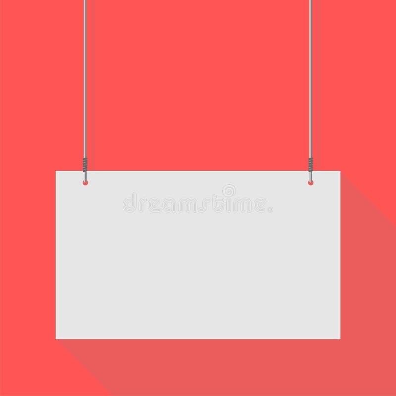 Hanging Sign with Frame for Text Stock Illustration - Illustration of ...