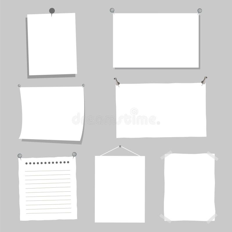 Hanging White Blank Sign Set Vector Design Template Stock Illustration ...