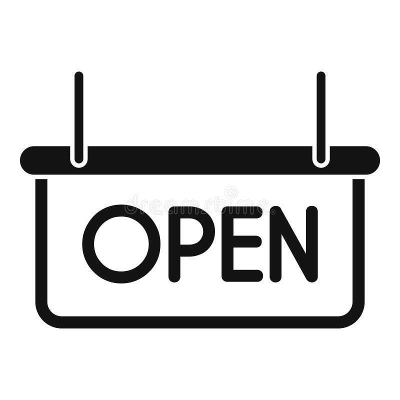 Hanging Sign Showing Open Business Hours Stock Illustration ...