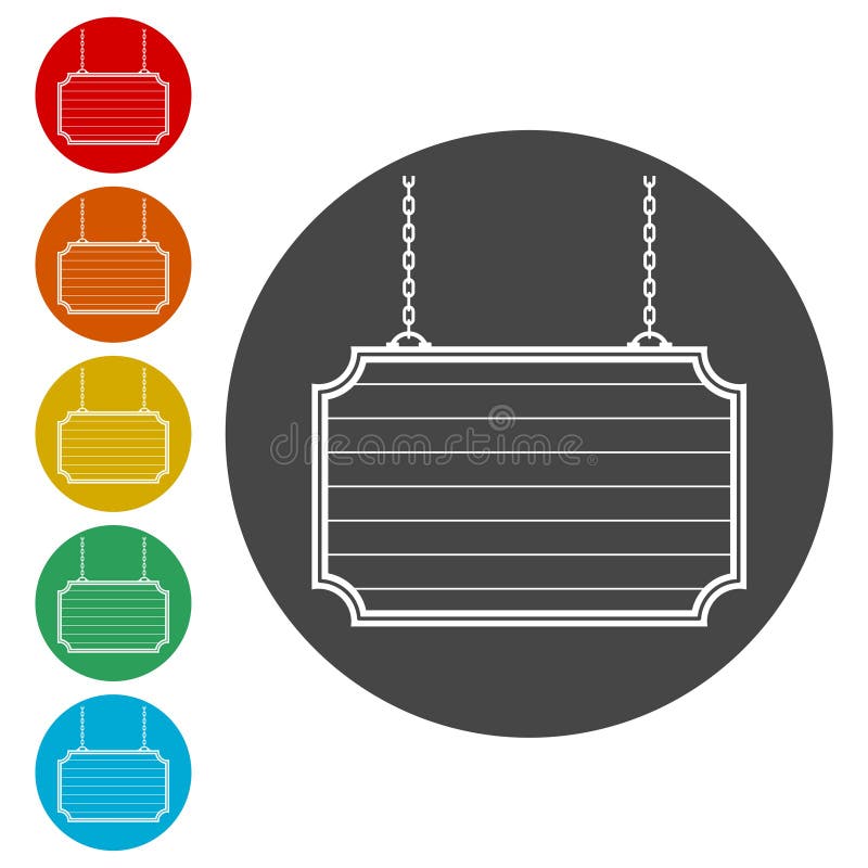 Hanging Sign, vector icon stock vector. Illustration of concept - 107976638