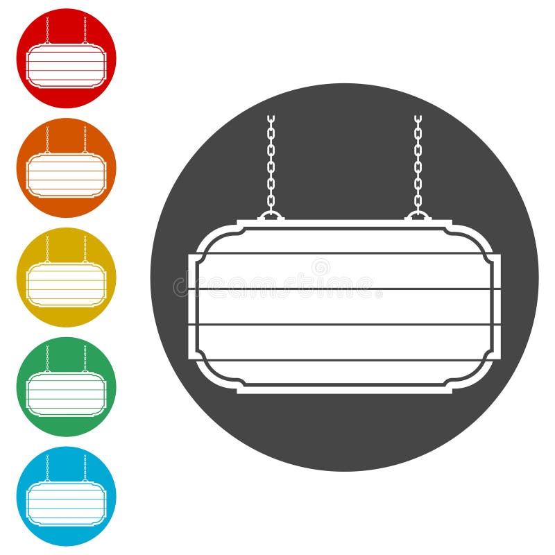 Hanging Sign, vector icon stock vector. Illustration of office - 107977027