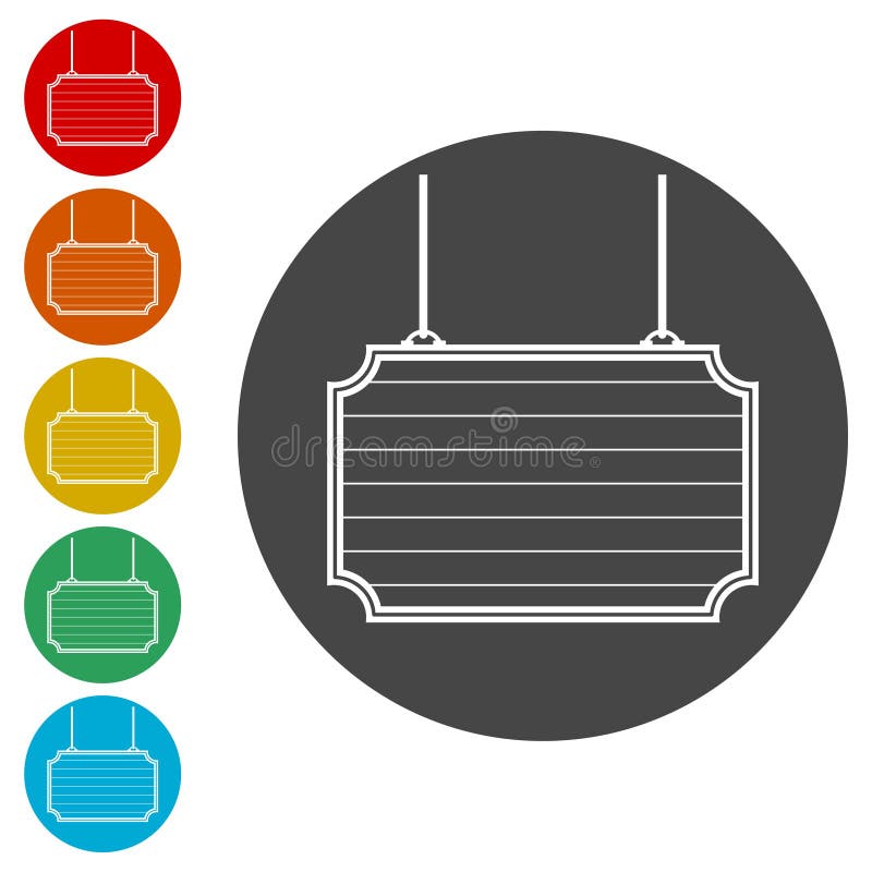 Hanging Sign, vector icon stock vector. Illustration of design - 107977226