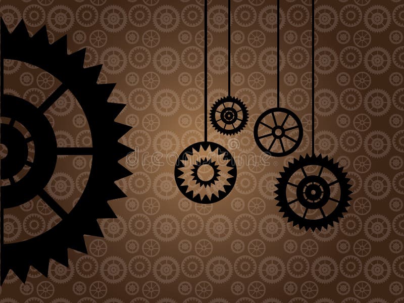 Hanging some gear parts stock vector. Illustration of power - 98224319