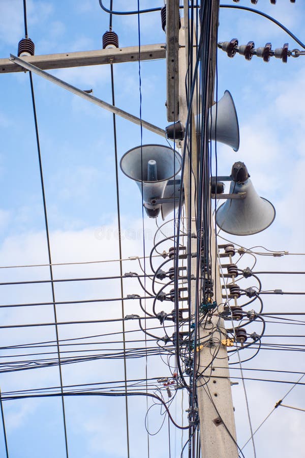 Hanging speakers stock photo. Image of entertainment - 96096052