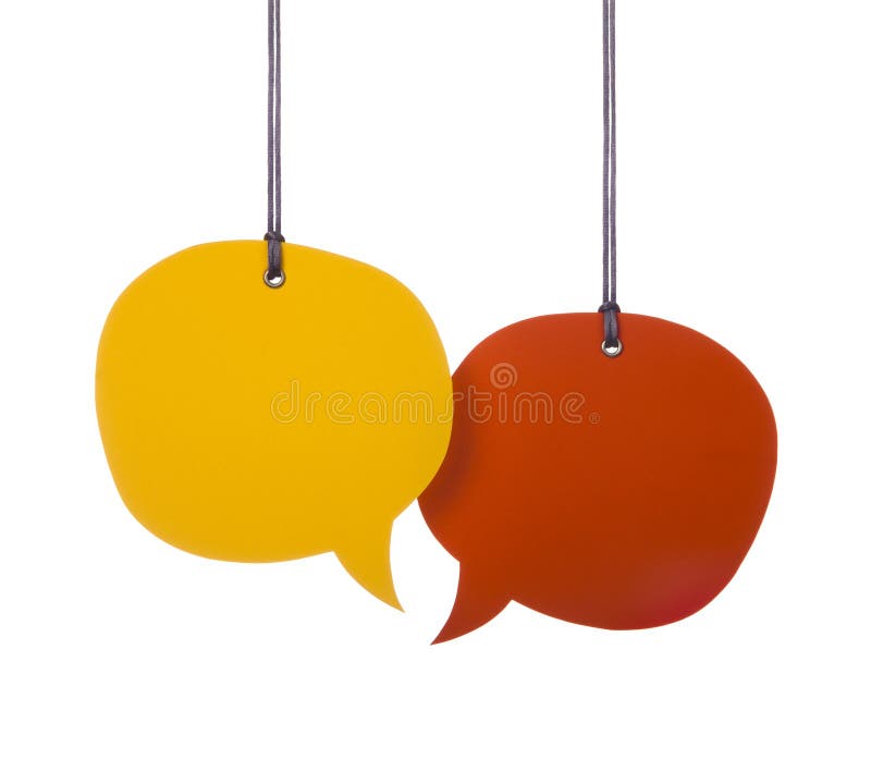 Hanging Speech Bubbles stock image. Image of discussion - 44901537