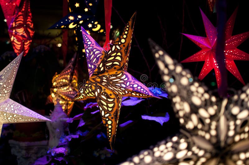 Hanging stars stock photo. Image of vibrant, happy, stars - 21530884