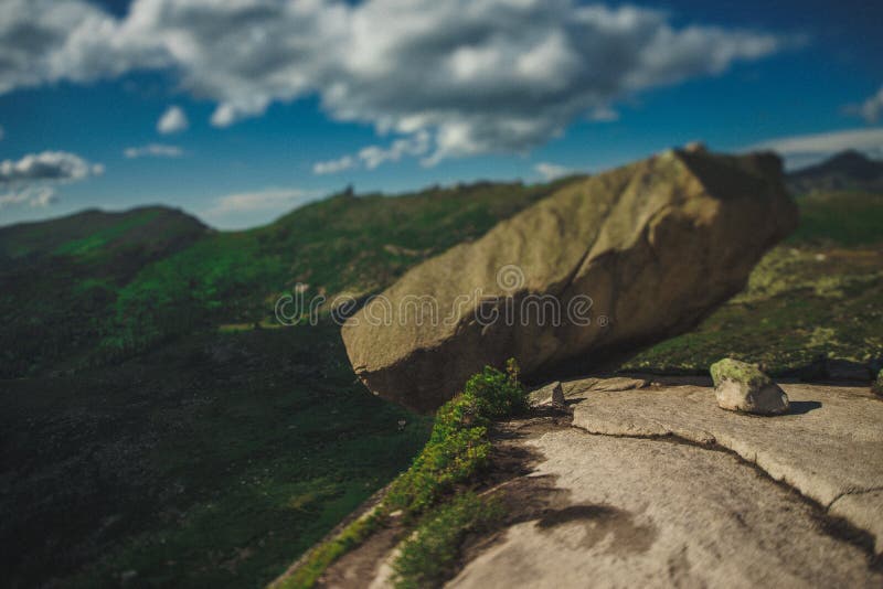 Hanging stone stock image. Image of blurring, space, deciduous - 74219213