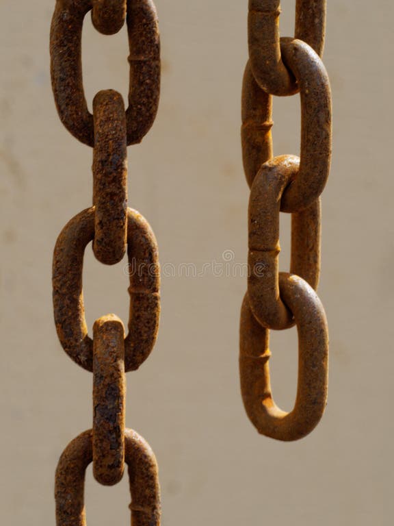 Hanging rusty chain stock image. Image of bind, aggregate - 119659395
