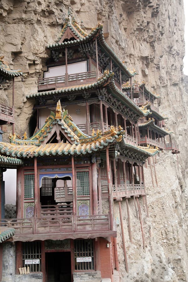 The hanging temple stock photo. Image of stone, chinese - 8517442