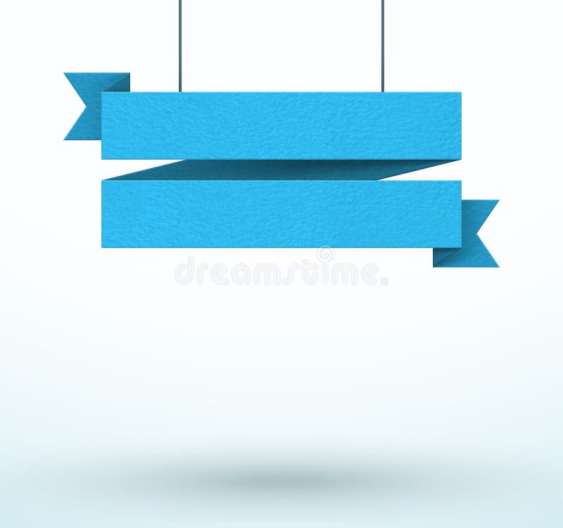 Hanging Title Ribbon 2 Line Paper Texture Banner Stock Vector ...