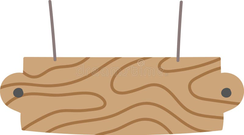 Hanging Title Wooden Board stock vector. Illustration of banner - 365204785