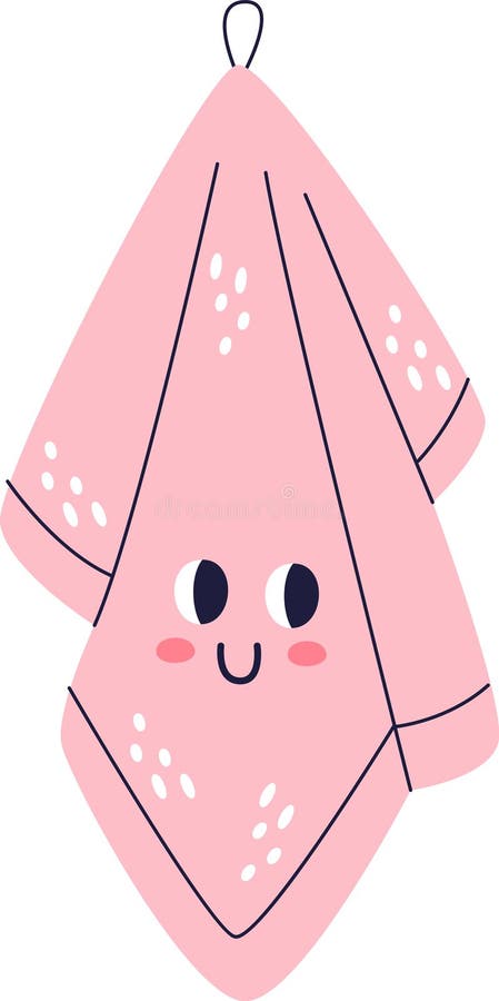 Hanging Towel Character stock vector. Illustration of household - 302128891