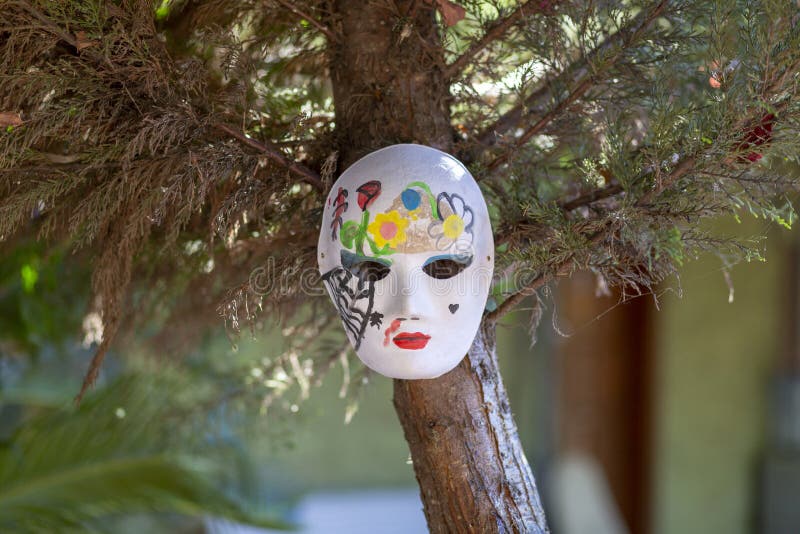 Mask of tree stock photo. Image of sheet, eyes, scary - 132409328