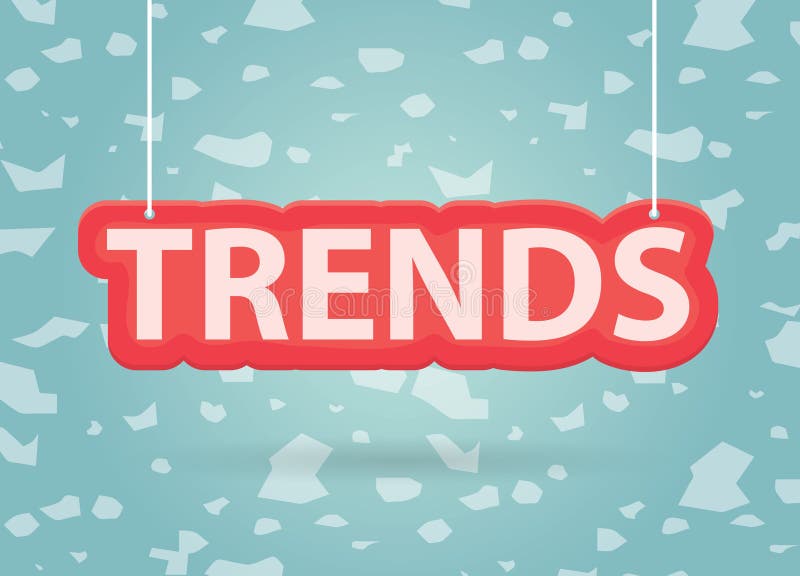 Hanging trends banner stock vector. Illustration of fashion - 238882155