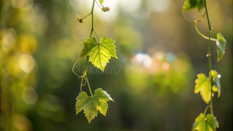 2 Hanging Vine Branches that Move and Sunlight Effect Stock Footage ...