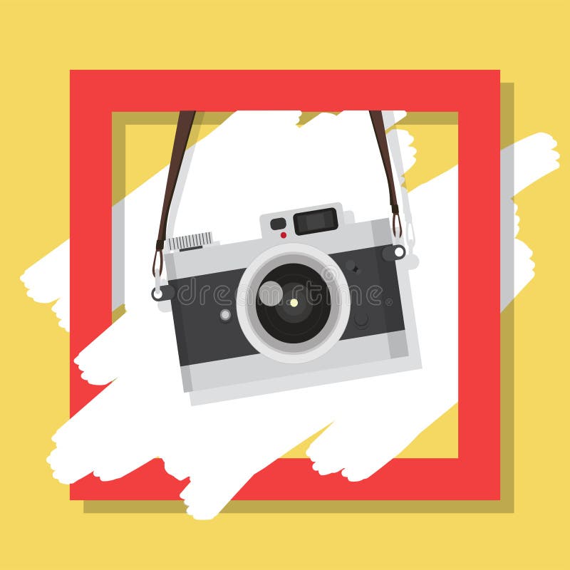 Hanging Vintage Camera Banner Stock Vector - Illustration of compact ...
