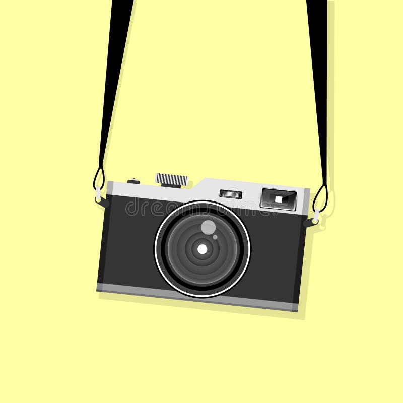 Hanging Vintage Camera Vector Stock Vector - Illustration of memory ...