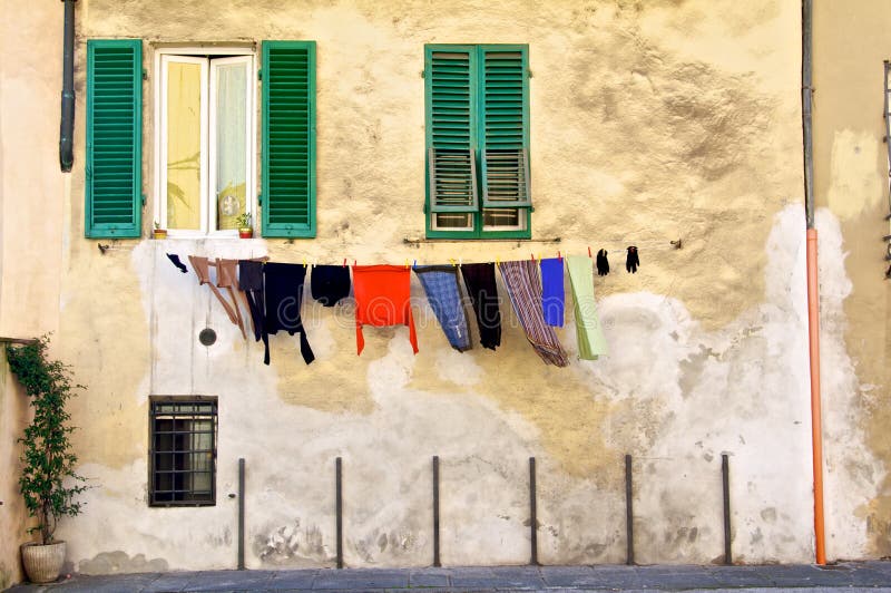 Hanging Washing stock image. Image of rope, cloth, hanging - 13944919