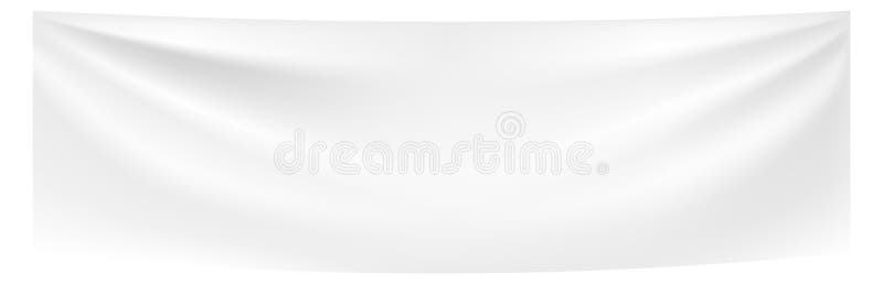 Hanging White Cloth. Folded Fabric Realistic Blank Mockup Stock Vector ...